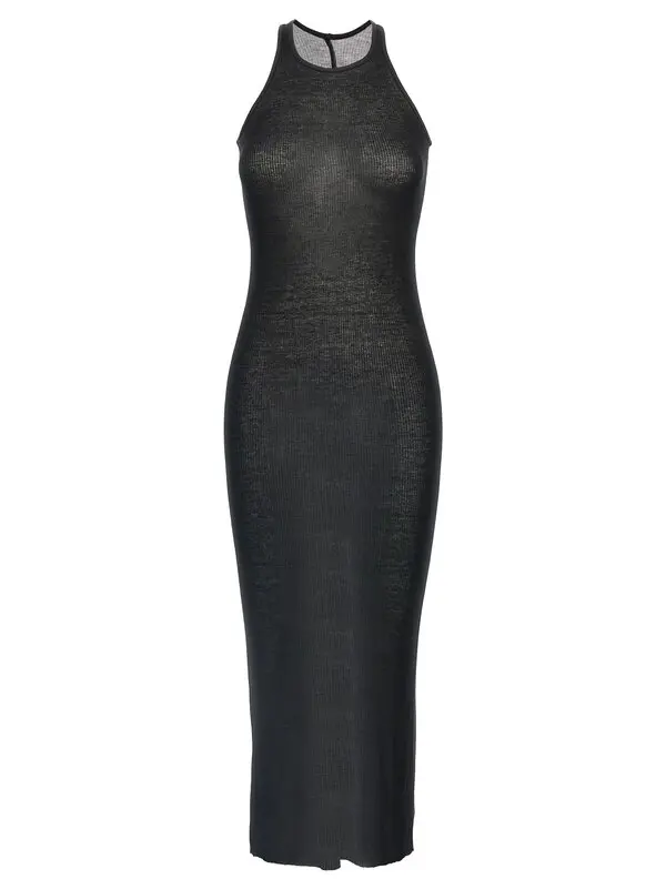 Rick Owens Ribbed Sleeveless Dress - Black