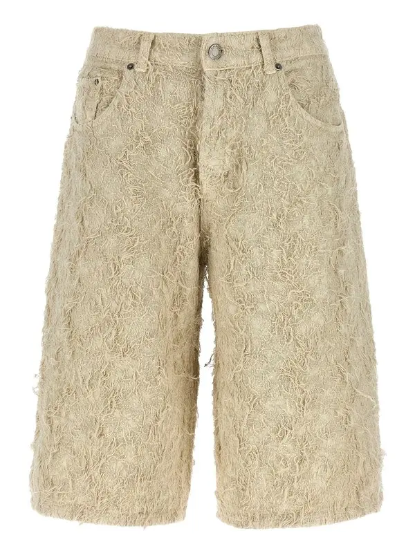 HAIKURE Becky Fur Denim Jeans - Beige
