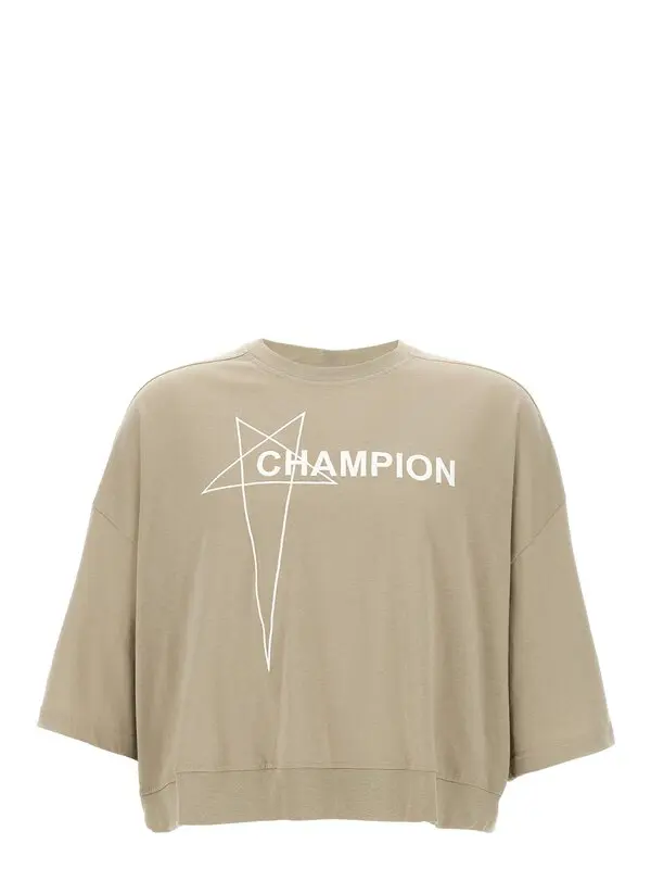 Rick Owens Champion X Cropped T-shirt - Gray