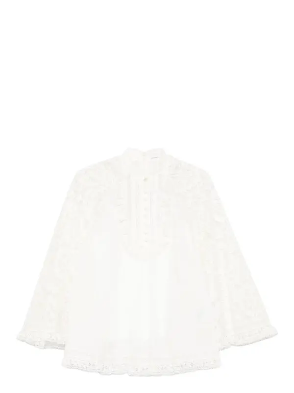 Zimmermann Ascension Lace Detail Tunic - Beige