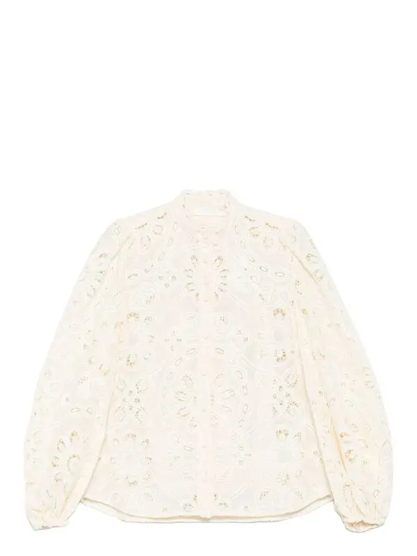 Zimmermann Rhiannon Embroidered Blouse - Ivory