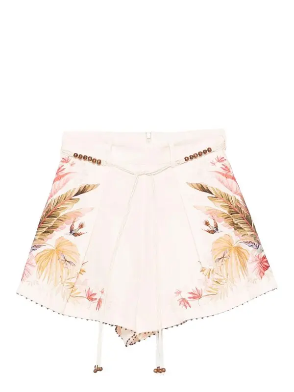 Zimmermann Ascension Linen Shorts - Beige