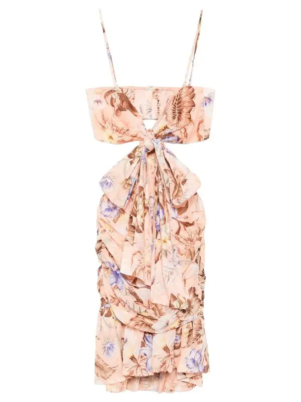 Zimmermann Coco Printed Mini Dress - Pink