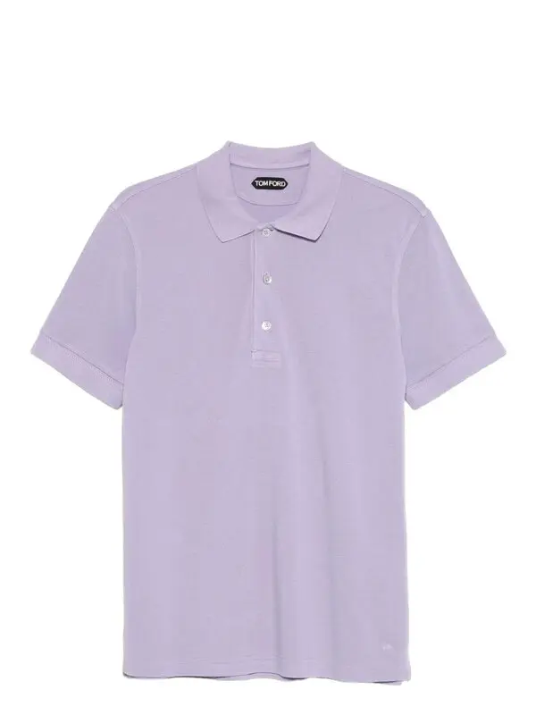 TOM FORD Lyocell Piquet Polo Shirt - Lilac