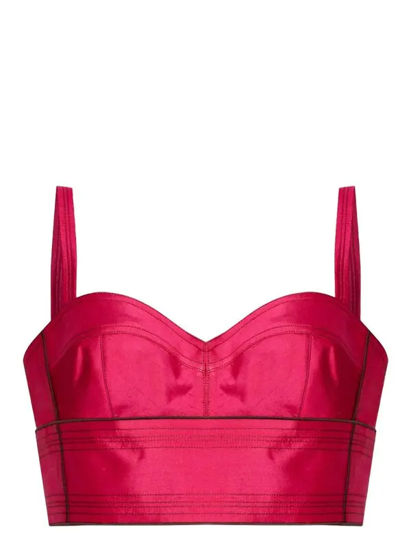 Tory Burch Silk Bra Top - Fuchsia