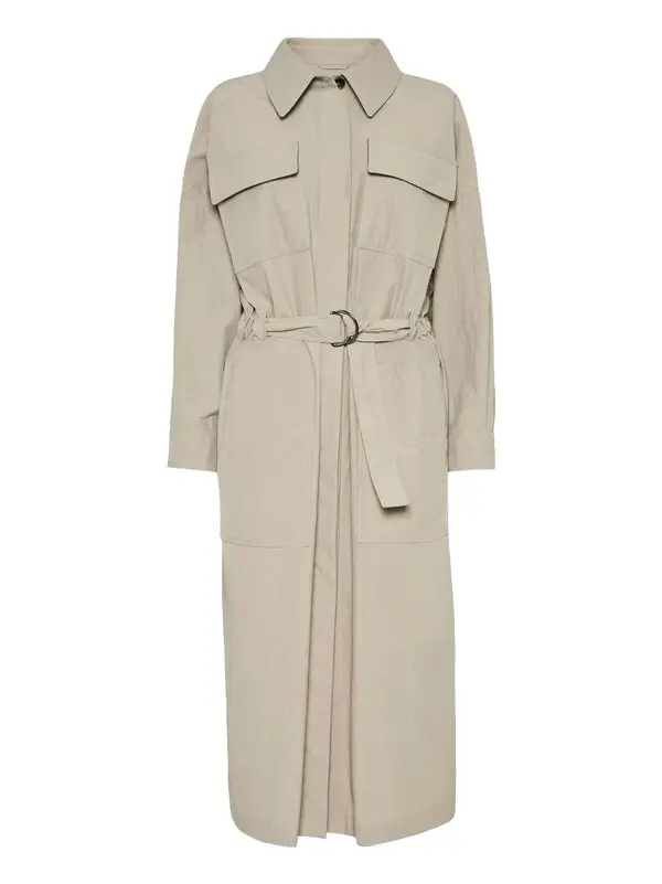 Brunello Cucinelli Nylon Trench Coat - Beige