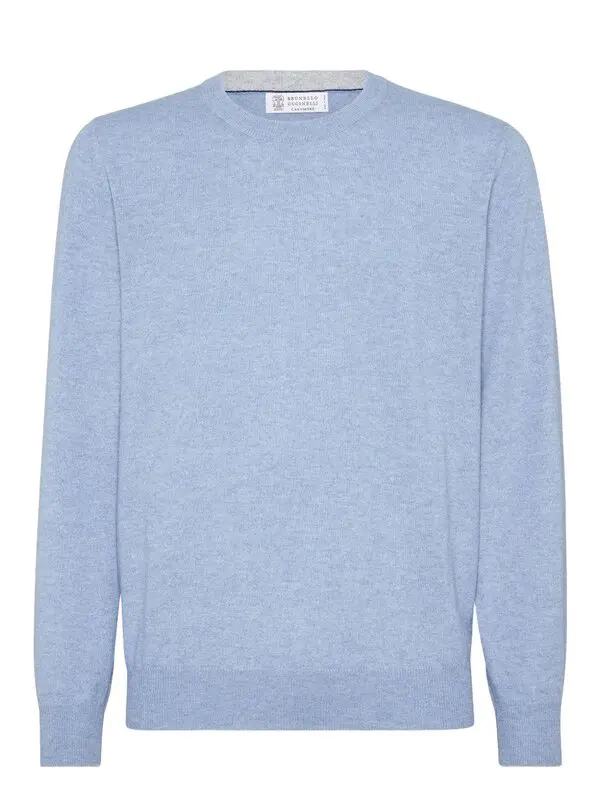 Brunello Cucinelli Cashmere Crewneck Jumper - Clear Blue