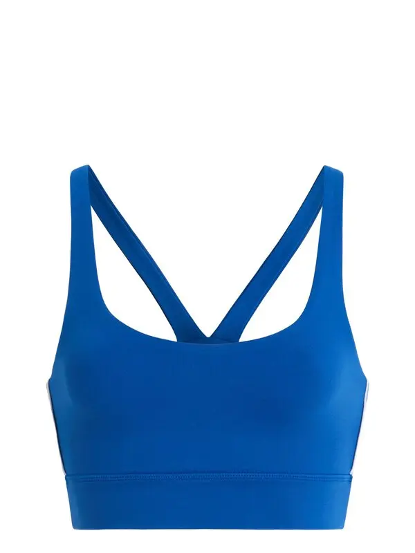 SPORTY & RICH Bold Health Active Sports Bra - Blue
