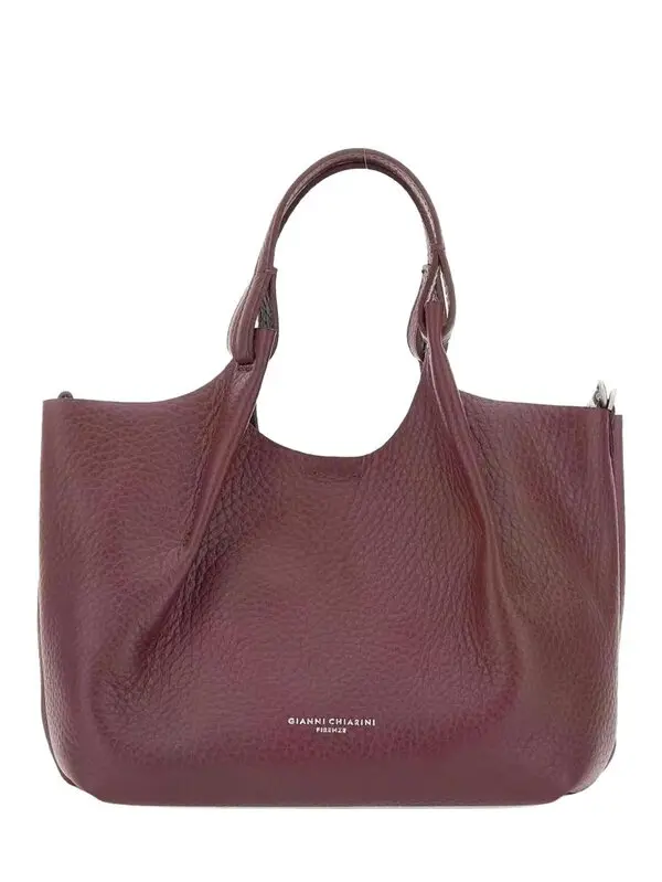 GIANNI CHIARINI Leather Tote Bag - Red