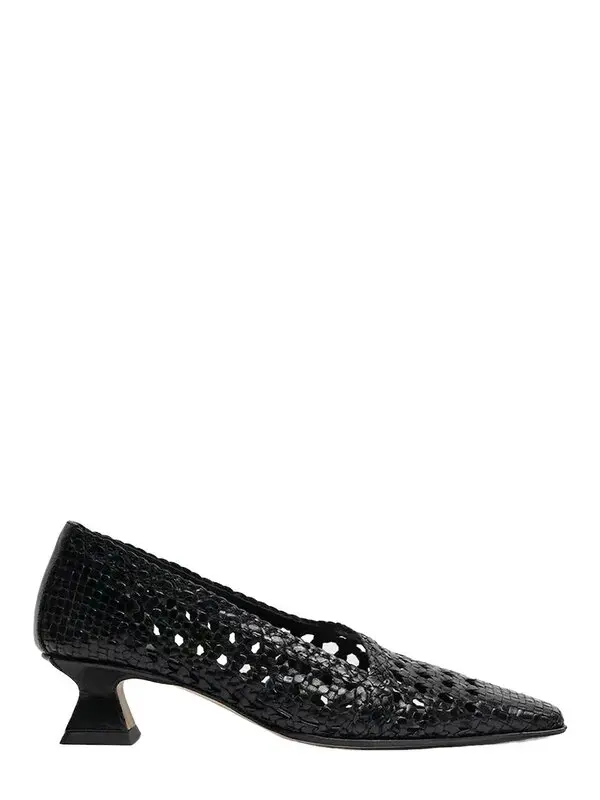 MIISTA 35mm Gisla Woven Pumps - Black