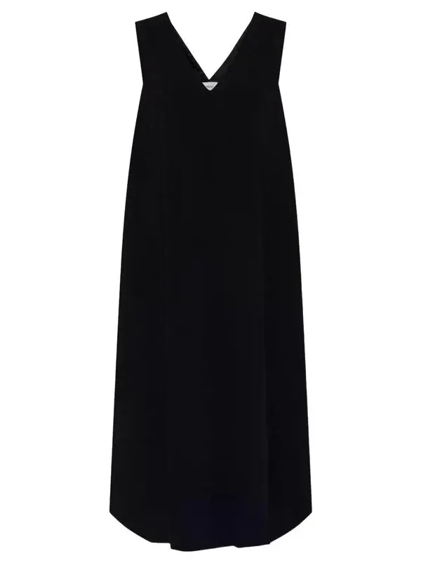Sportmax V-neck Sleeveless Dress - Black