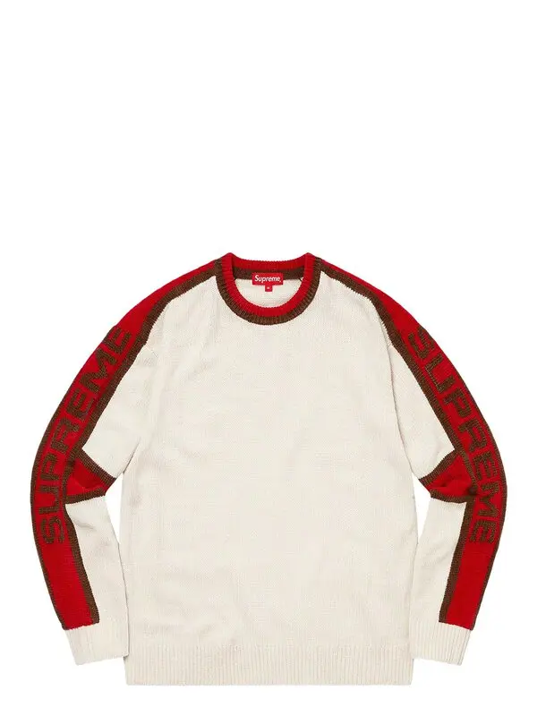 Supreme Stripe Chenille Sweater - White