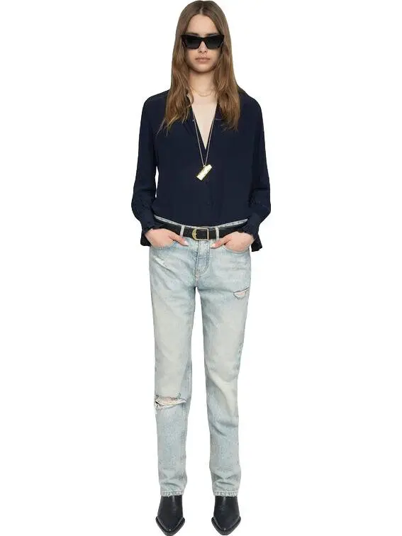 Zadig&Voltaire Thely Viscose Shirt - Natural