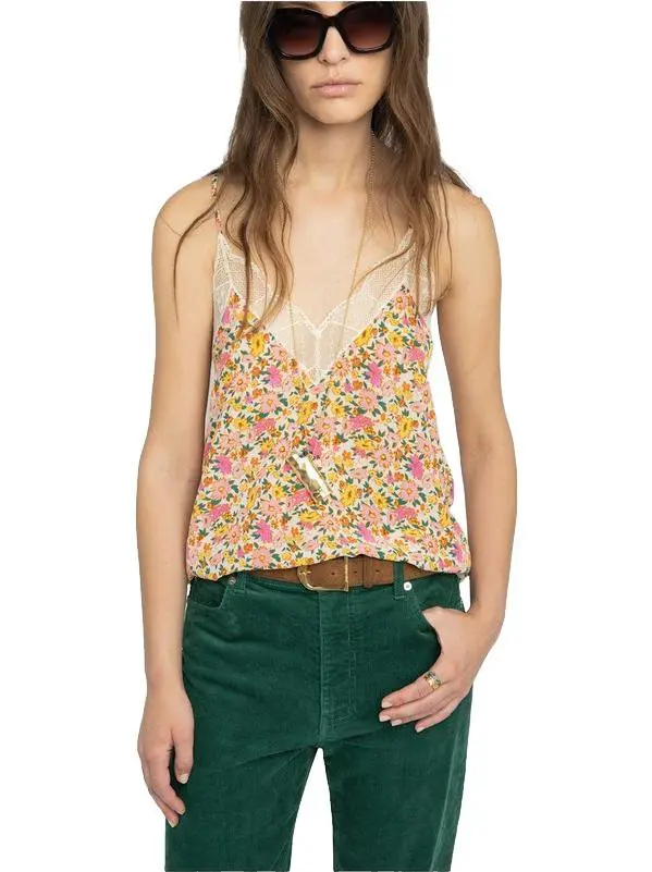 Zadig&Voltaire Christy Floral Camisole - Neutral / White