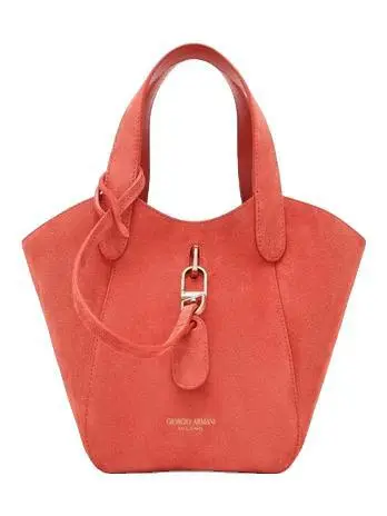Giorgio Armani Small Suede Handbag - Orange