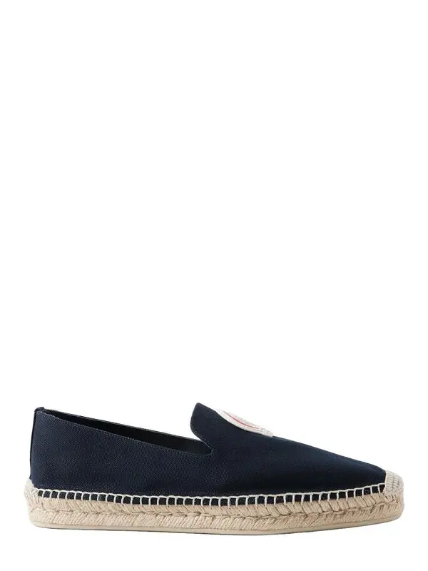 CHRISTIAN LOUBOUTIN Nanou Logo-appliquéd Canvas Espadrilles - Blue