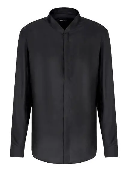 Giorgio Armani Silk Twill Shirt - Black