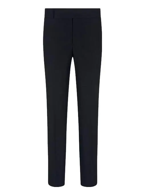 Giorgio Armani Virgin Wool Crêpe Trousers - Blue