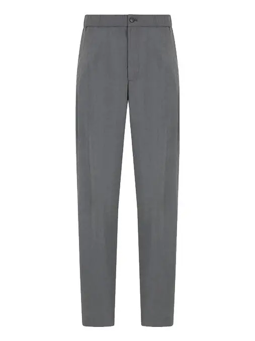 Giorgio Armani Washed Silk-blend Single-pleat Trousers - Natural