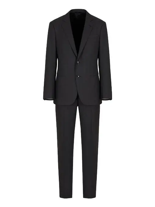 Giorgio Armani Manhattan Line Pinstriped Virgin-wool Single-breasted Suit - Stripe