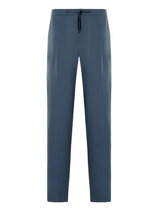 Giorgio Armani Single-pleat Linen-canvas Trousers - Red