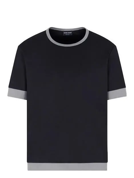 Giorgio Armani Organic Cotton Jersey Crew-neck T-shirt - Black