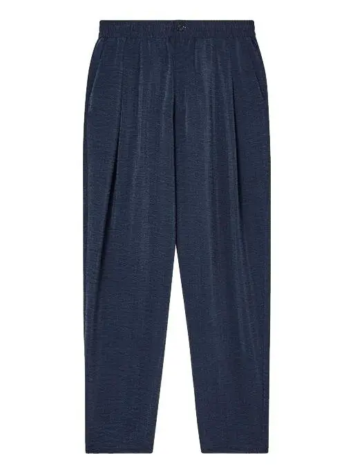 Giorgio Armani Jacquard Cupro Trousers - Blue