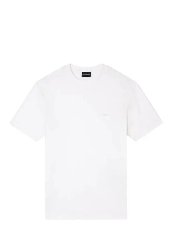Emporio Armani Travel Essentials Lyocell-blend Jersey T-shirt - White