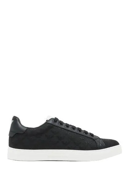 Emporio Armani Jacquard Nylon Sneakers - Black