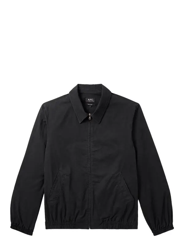 A.p.c. Gilbert Logo-embroidered Blouson Jacket - Black