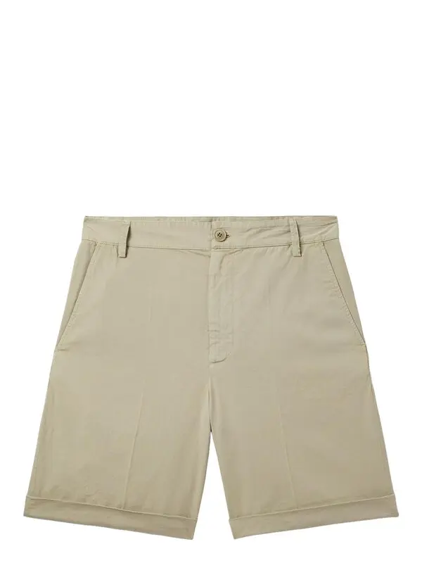 A.p.c. Andrew Straight-leg Cotton Shorts - Green