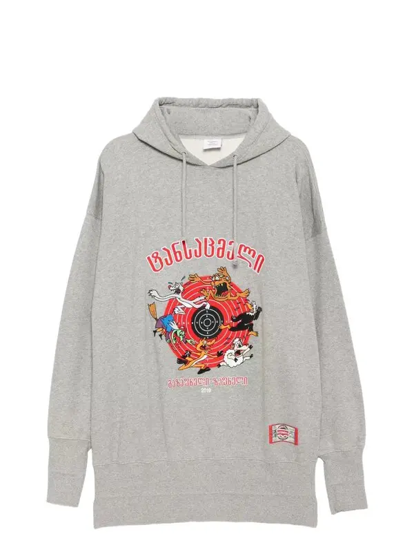 Vetements Embroidered Hoodie - Grey