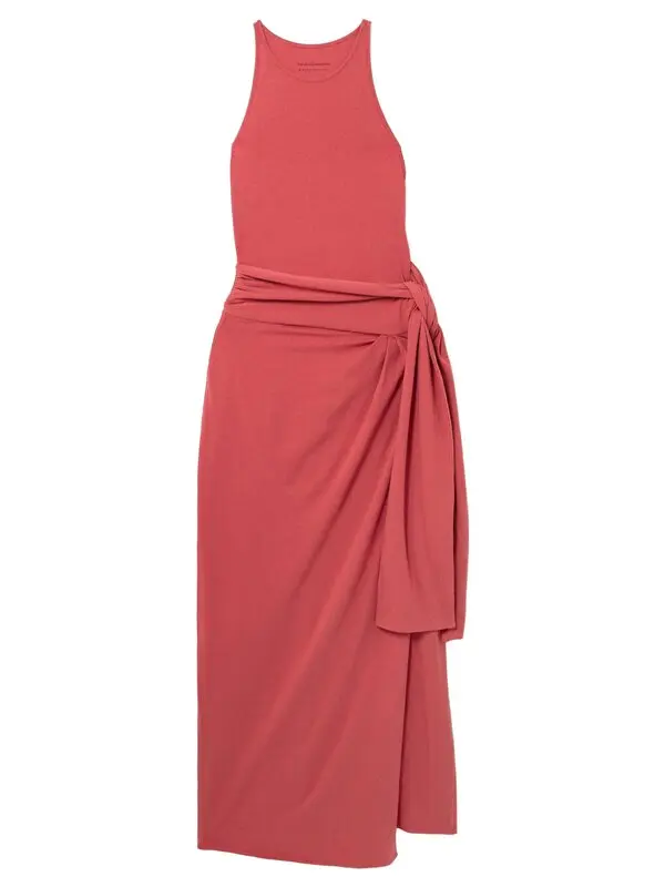 Another Tomorrow Stretch-jersey Midi Dress - Pink
