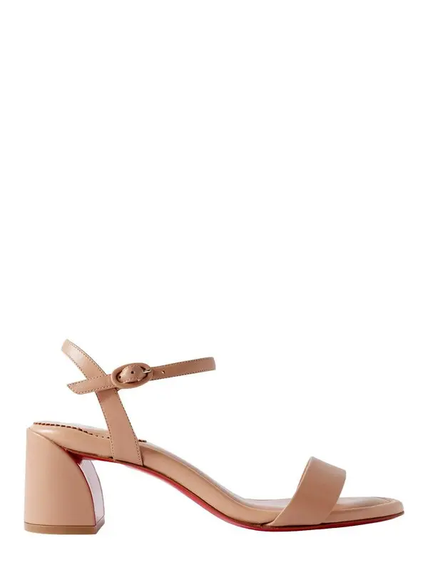 CHRISTIAN LOUBOUTIN Miss Jane 55 Leather Sandals - Neutrals