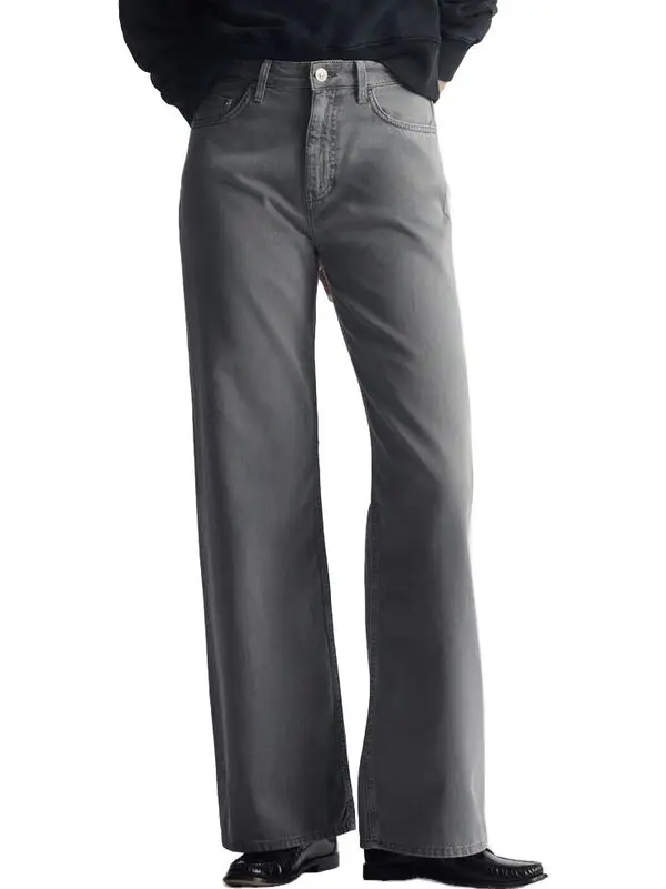 Brooklyn Industries High-rise Wide-leg Nonstretch Jeans - Quiet Shade