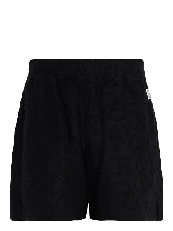 REPRESENT Towelling R Logo Pull-on Shorts - Black