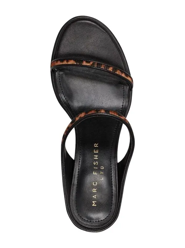 Marc Fisher Alonde Calf Hair Sandals - Brown
