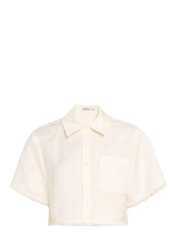Simkhai Solange Cropped Shirt - White