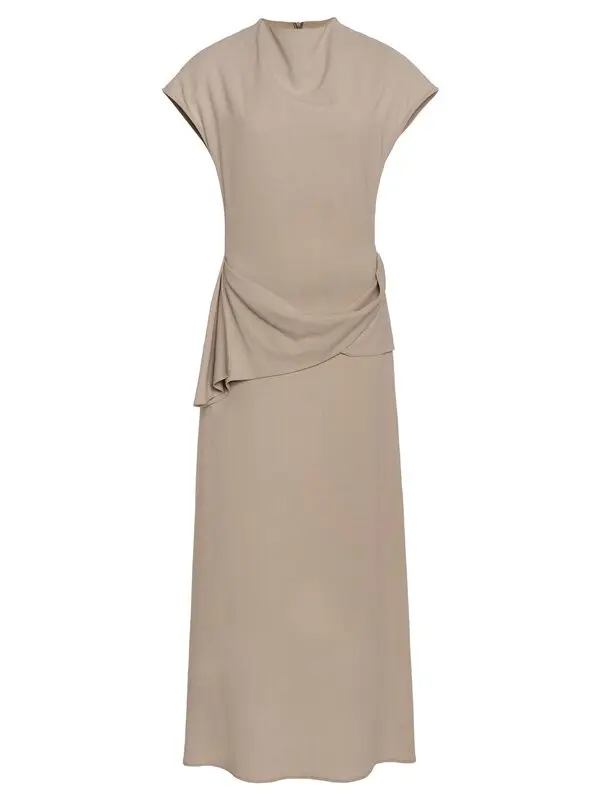 Tove Clem Crepe Midi Dress - Grey