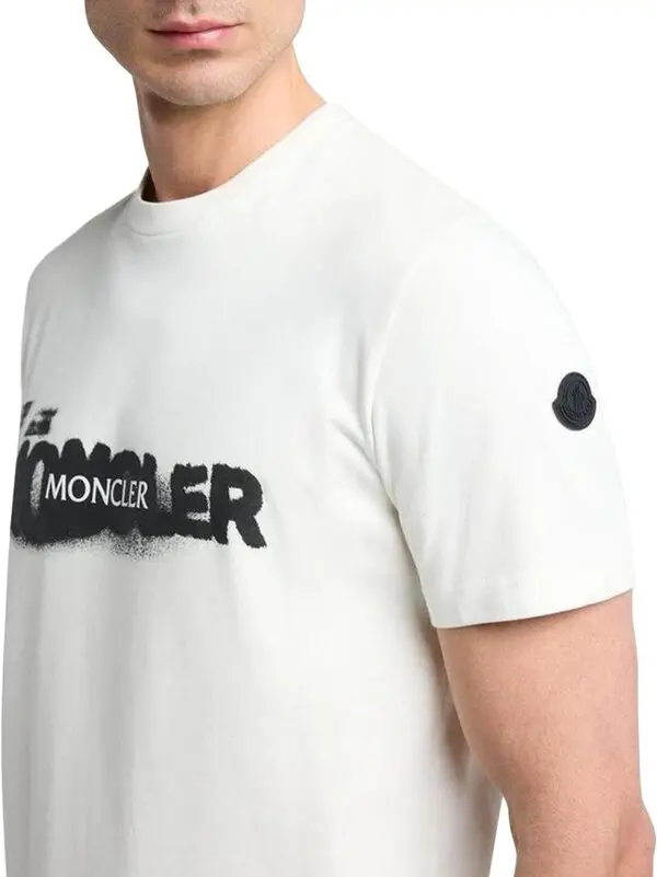 Moncler Apos;s Graffiti Logo Graphic T-shirt - White