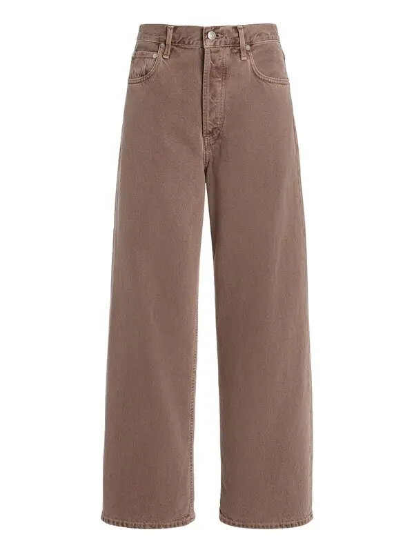 AGOLDE Ren Rigid High-rise Wide-leg Jeans - Brown