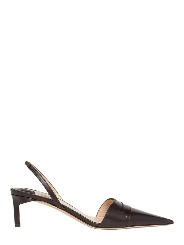 TOM FORD Eva Soft Calf Leather Slingback Pumps - Espresso