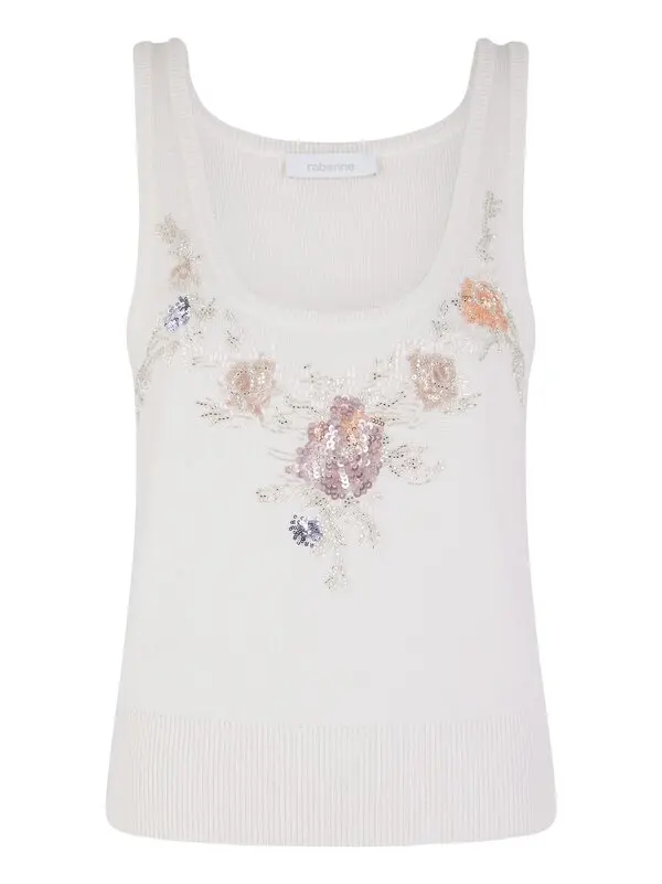 Rabanne Wool-cashmere Embroidered Tank Top - Multi