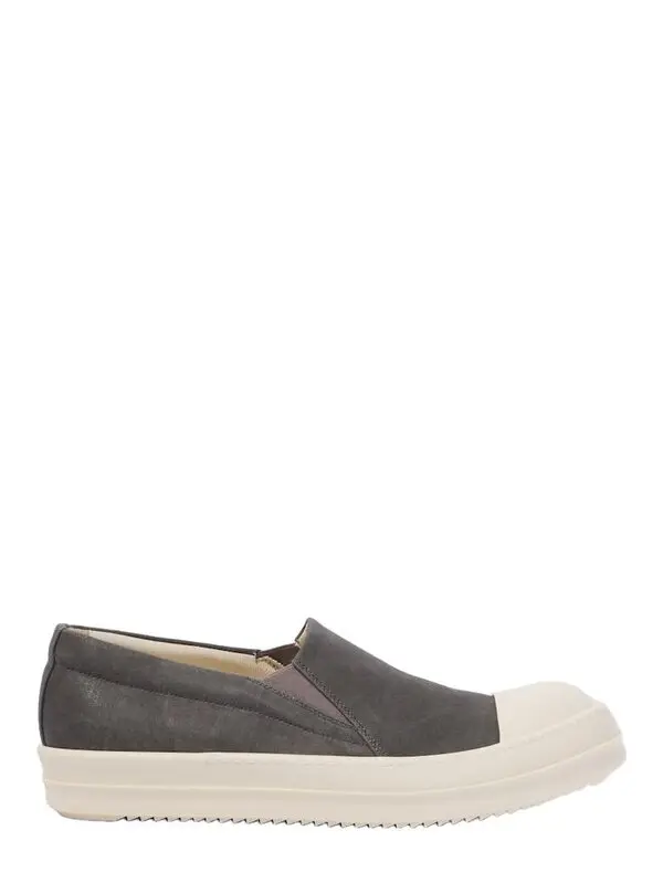 Rick Owens Boat Denim Slip-on Sneakers - Grey