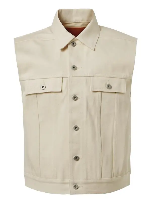 Rick Owens Denim Vest - Neutrals
