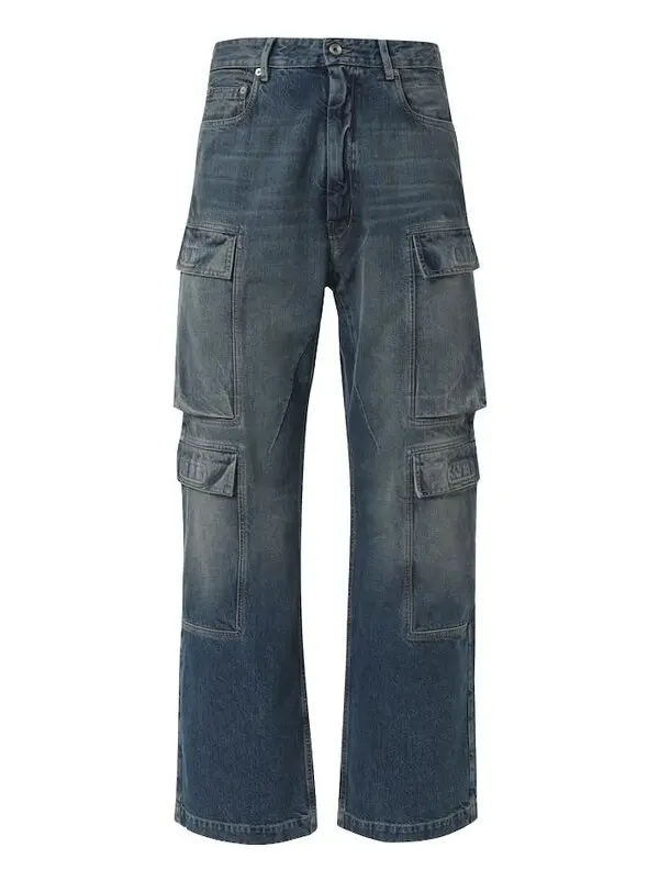 Rick Owens Hollywood Cargo Jeans - Blue