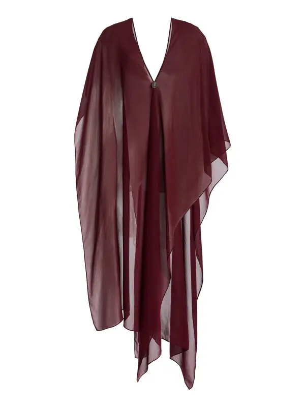 CARLA ZAMPATTI Cascata Georgette Wrap - Burgundy