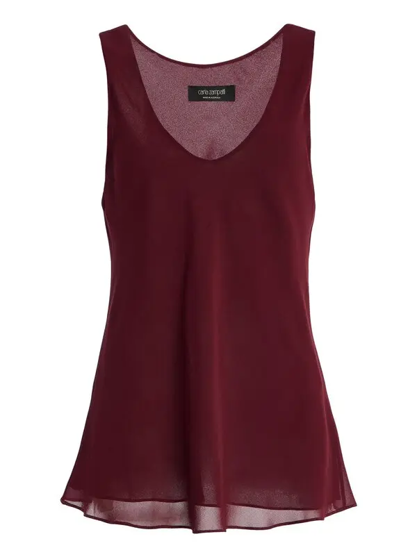 CARLA ZAMPATTI Georgette Camisole Top - Burgundy