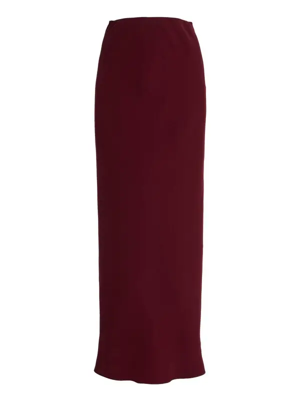 CARLA ZAMPATTI Bias-cut Crepe Skirt - Burgundy