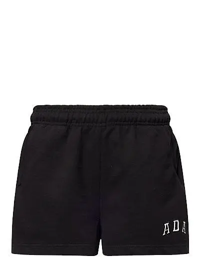 ADANOLA Drawstring Cotton-jersey Shorts - Black